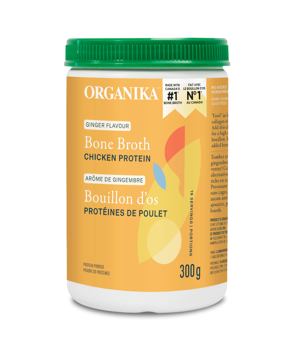 Organika Chicken Bone Broth Ginger Protein Powder 300g – Natural ...