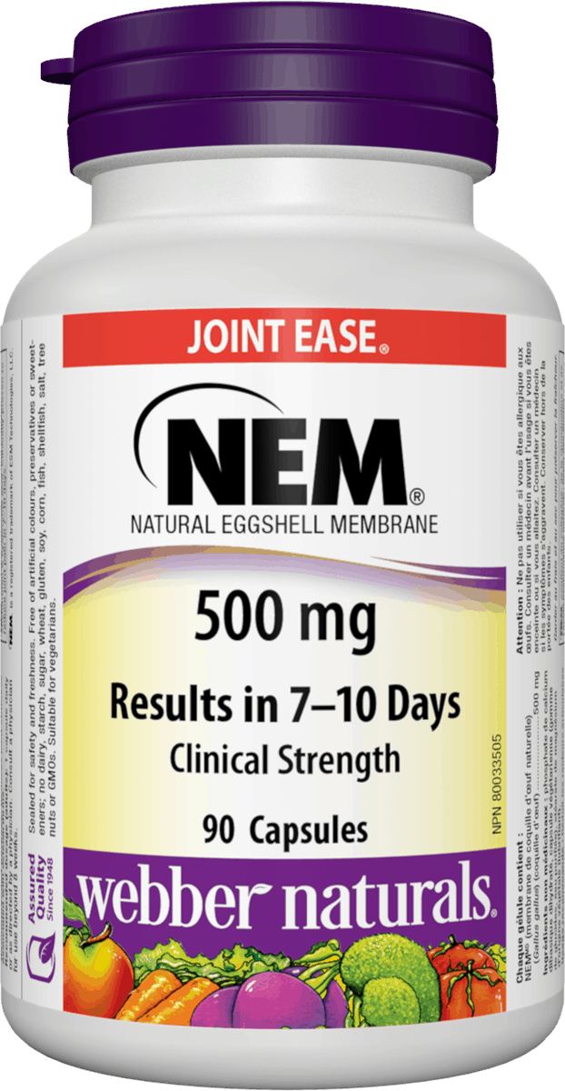 Webber Naturals NEM 500mg Eggshell Membrane 90 caps – Natural Vitamin ...